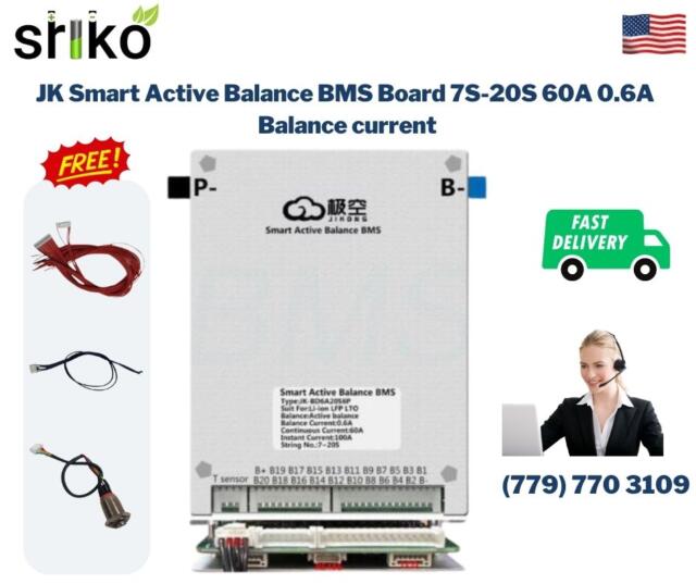 JK BT 7S-20S 60A 0.6A Balance current Smart Active BMS