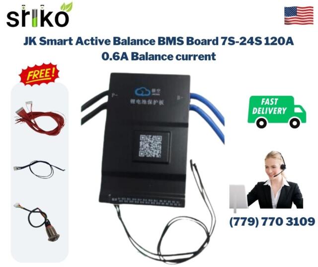 JKBT 7S-24S 120A 0.6A Active Balance Bluetooth BMS Board